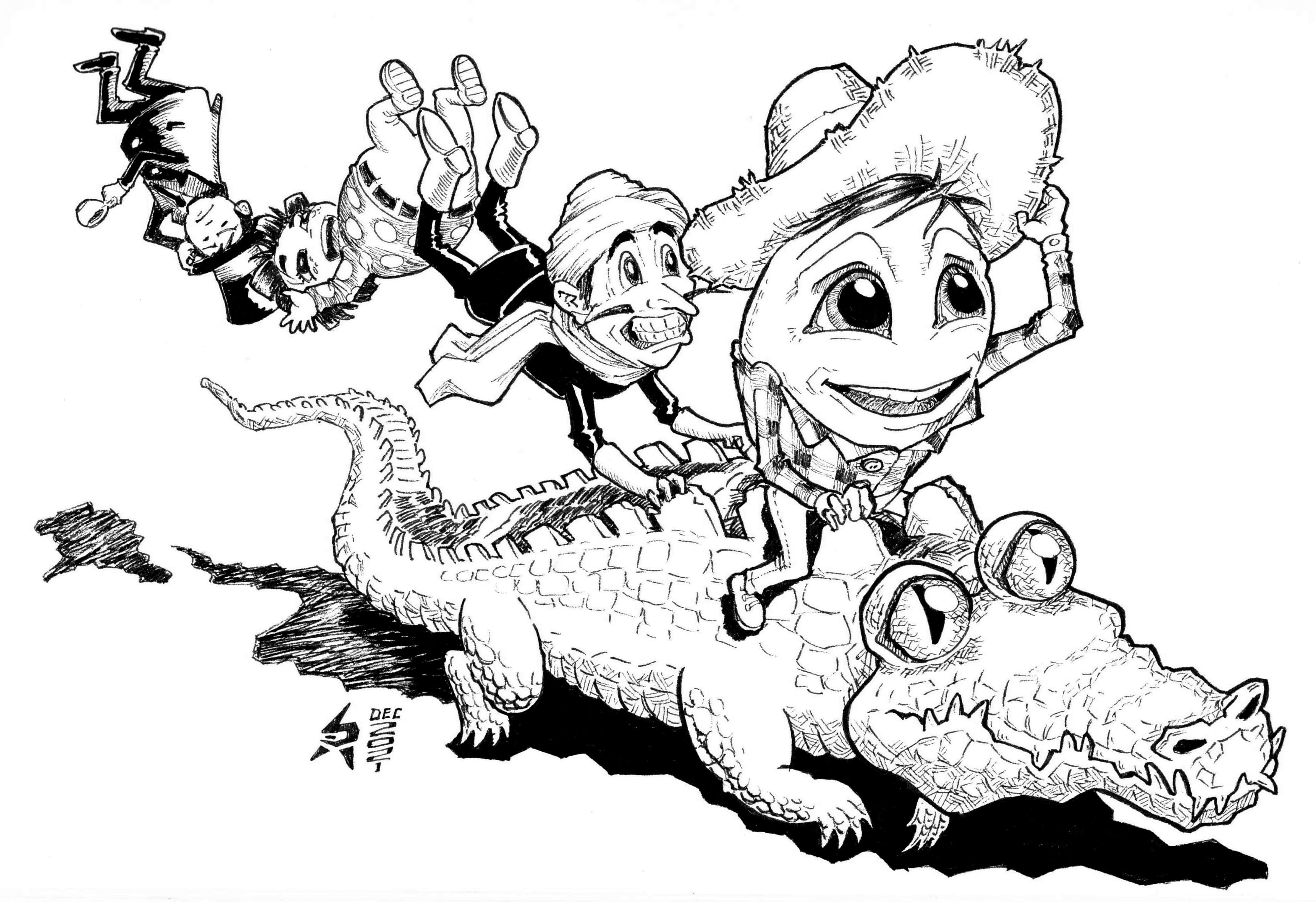 Sketch book – Alligator & Friends II